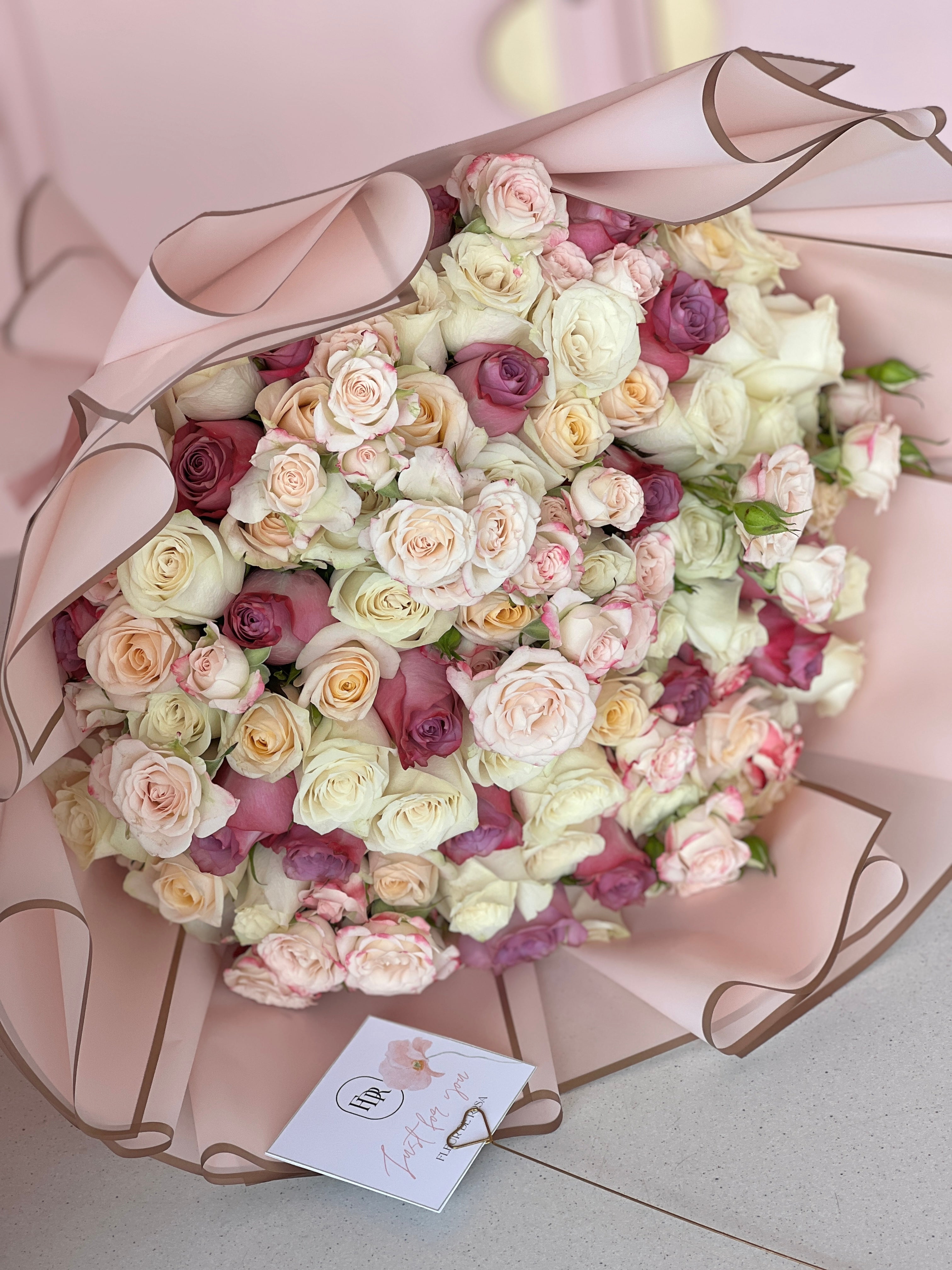 100 Luxe Roses bouquet – Fleur De Rosa